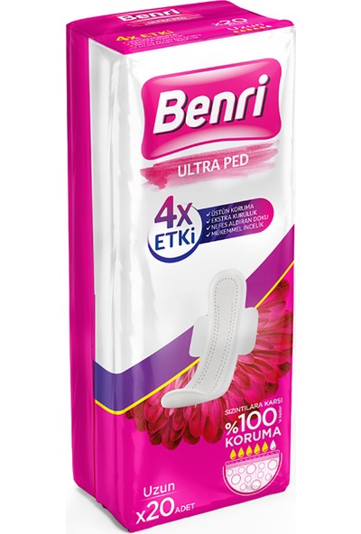 Benri Hijyenik Ped Uzun Çoklu 20'li Benri Hijyenik Ped Uzun Çoklu 20'li