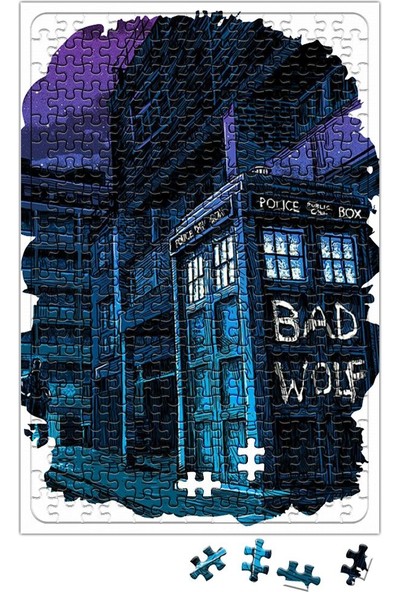 Baskı Dükkanı Tardis Bad Wolf Doctor Who Puzzle 240 Parça Yapboz