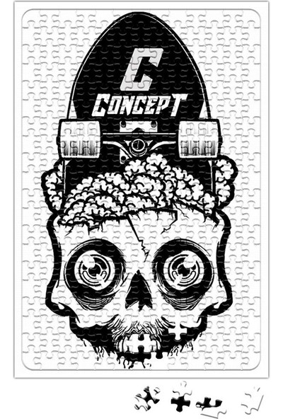 Baskı Dükkanı Concept Sk8 Caveira Puzzle 240 Parça Yapboz