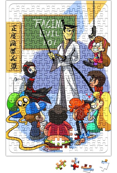 Baskı Dükkanı Adventure Time Samurai Jack Princes Marceline Finn Jake Puzzle Baskı Dükkanı Adventure Time Samurai Jack Princes Marceline Finn Jake Puzzle