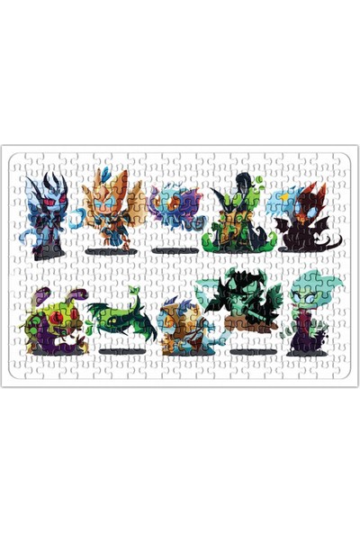 Baskı Dükkanı Dota 2 Heroes Cartoons Puzzle 240 Parça Yapboz