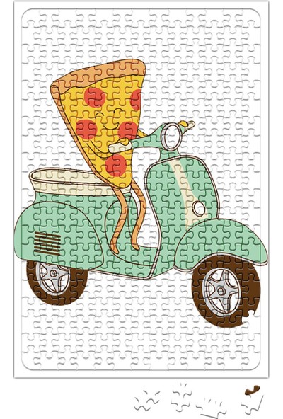Baskı Dükkanı Pizza Teslimi Puzzle 240 Parça Yapboz