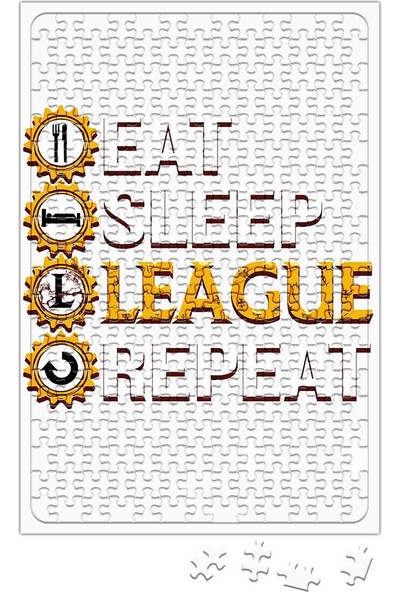 Baskı Dükkanı League Of Legends Eat Sleep League Repeat Funny Gifts Puzzle Baskı Dükkanı League Of Legends Eat Sleep League Repeat Funny Gifts Puzzle