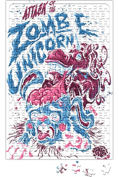 Baskı Dükkanı The Walking Dead Zombie Face Puzzle 240 Parça Yapboz