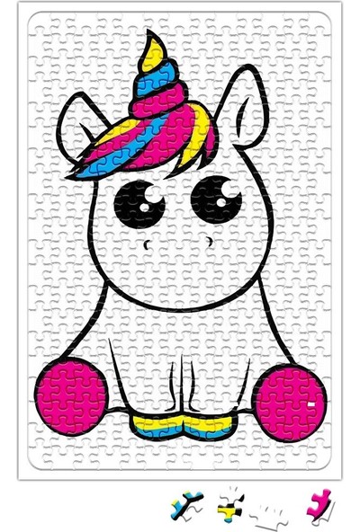 Baskı Dükkanı Bebek Unicorn Puzzle 240 Parça Yapboz