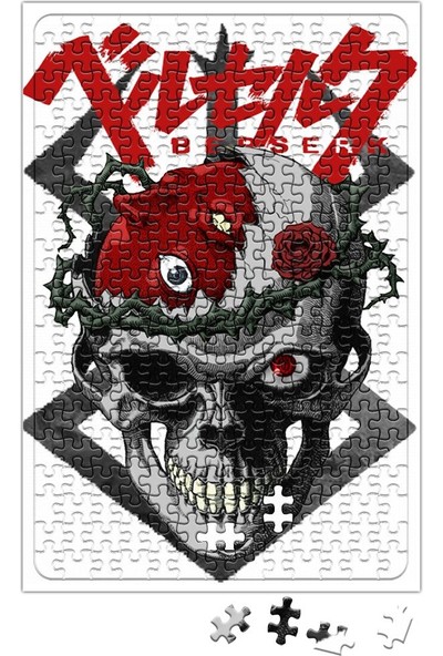 Baskı Dükkanı Berserk Skull Puzzle 240 Parça Yapboz