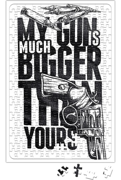 Baskı Dükkanı My Gun Minha Arma Puzzle 240 Parça Yapboz