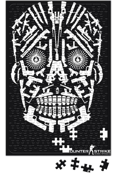 Baskı Dükkanı Skull Gun White Puzzle 240 Parça Yapboz Baskı Dükkanı Skull Gun White Puzzle 240 Parça Yapboz