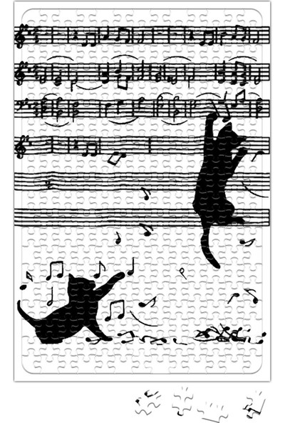 Baskı Dükkanı Yaramaz Komik Müzik Notalı Kedi Cat Puzzle 240 Parça Yapboz Baskı Dükkanı Yaramaz Komik Müzik Notalı Kedi Cat Puzzle 240 Parça Yapboz