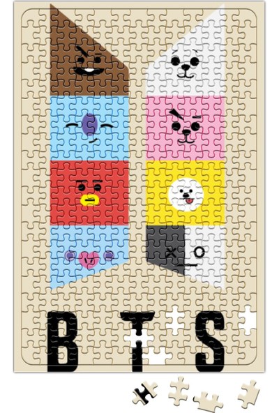 Baskı Dükkanı Bts BT21 Karakterleri Puzzle 240 Parça Yapboz