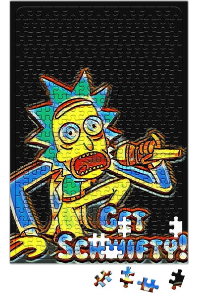 Baskı Dükkanı Rick And Morty Get Schwifty Puzzle 240 Parça Yapboz