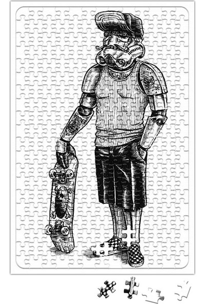 Baskı Dükkanı Senseblack Kaykay Puzzle 240 Parça Yapboz