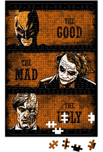 Baskı Dükkanı The Good The Mad The Ugly Batman ve Joker Puzzle