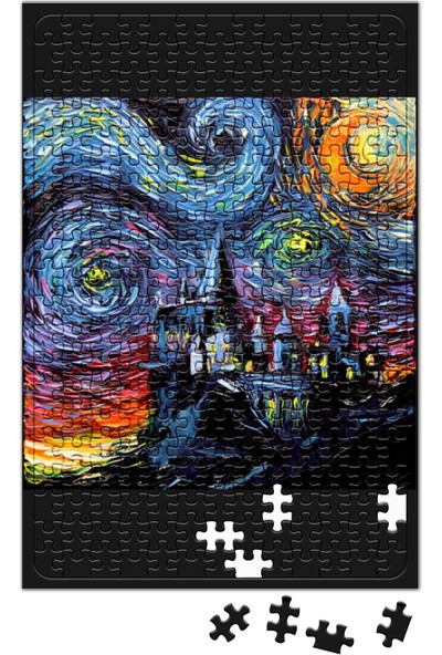 Baskı Dükkanı Harry Potter Van Gogh Never Saw Hogwarts Puzzle 240 Parça