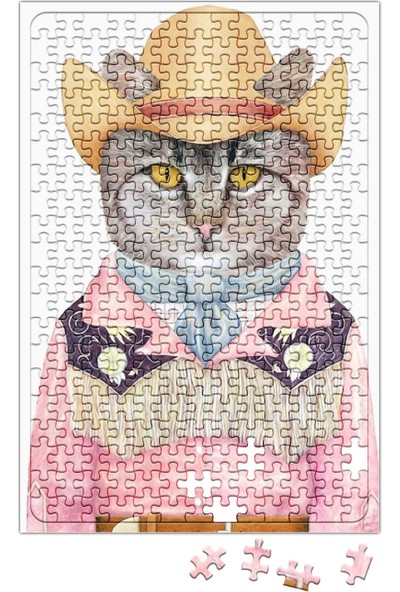 Baskı Dükkanı Süslü Kedi Cats Puzzle 240 Parça Yapboz