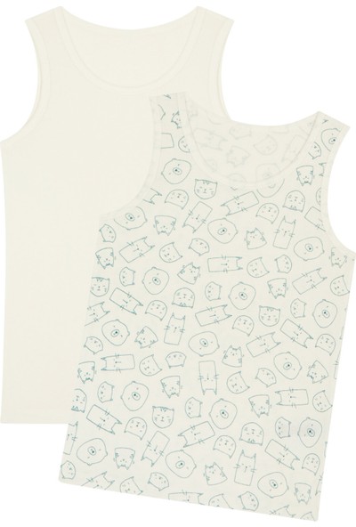 Penti Beyaz Erkek Çocuk Cozy Friends 2li Atlet Penti Beyaz Erkek Çocuk Cozy Friends 2li Atlet