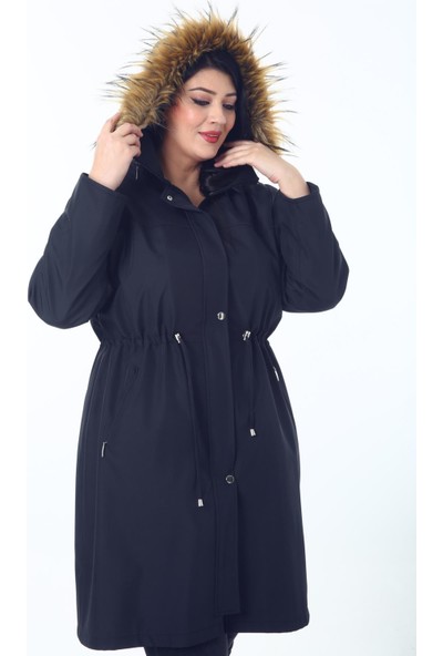 Ladies First Büyük Beden 3684 Lacivert Kaban Içi Muflonlu Kapüşonlu Ladies First Büyük Beden 3684 Lacivert Kaban Içi Muflonlu Kapüşonlu