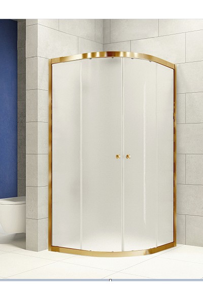 Durul Duşakabin 90 x 90 Oval Altın Buzlu Cam Durul Duşakabin 90 x 90 Oval Altın Buzlu Cam