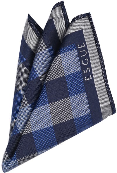 Esgue Desenli Bej&mavi Yaka Mendili