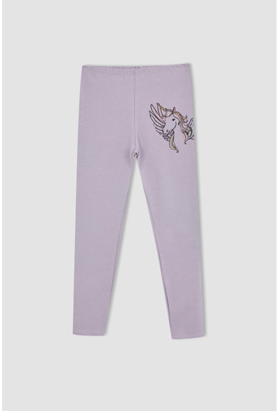 DeFacto Kız Çocuk Regular Fit Unicorn Baskılı Uzun Tayt W3552A621WN DeFacto Kız Çocuk Regular Fit Unicorn Baskılı Uzun Tayt W3552A621WN