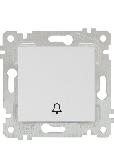 Mutlusan Rita Beyaz Mek+Tuş Zil Anahtarı (Vidalı)