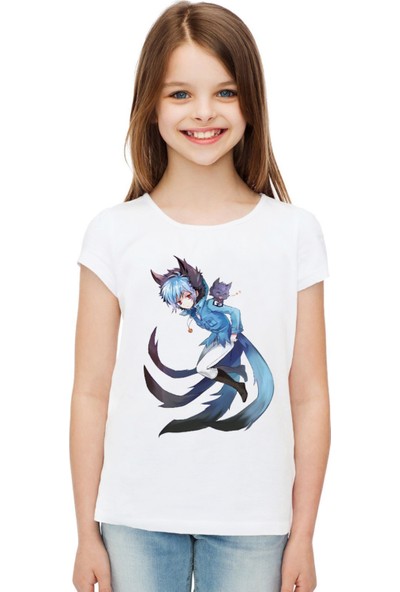 Hollyti Anime Servamp Baskılı Kız Çocuk T-Shirt Tişört