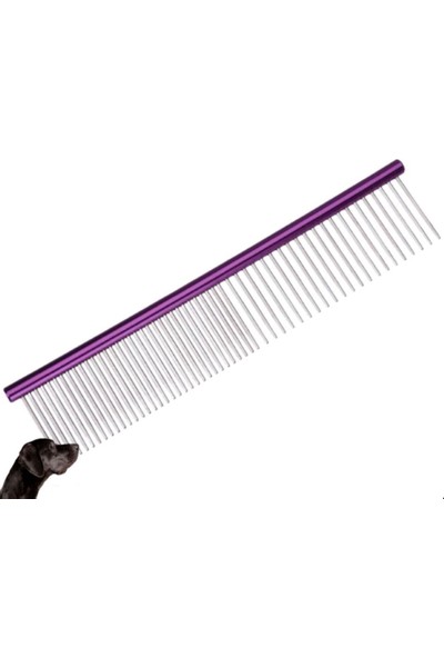 Ensaray Parlak Metal Köpek Tarağı Renkli Pet Köpek Pire Tımar Tarağı Köpek Tüyü Tarama