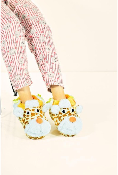 Mini Bonito Unisex Çocuk Hayvanlı Panduf Ev Botu