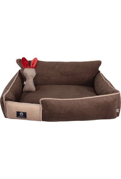 Nohov  Lux Seri İç Mekan Fermuarlı Yıkanabilir Kedi ve Köpek Yatağı Kahverengi L Nohov  Lux Seri İç Mekan Fermuarlı Yıkanabilir Kedi ve Köpek Yatağı Kahverengi L