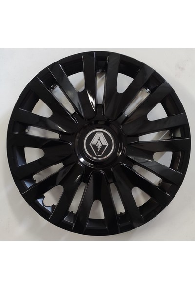 AJK Renault Clio Parlak Siyah 13 Inc Kırılmaz Jant Kapağı 4 Adet