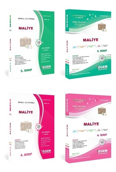 Egem Yayınları AÖF Maliye 3 ve 4 Sınıf 5,6,7,8. Dönem Konu Anlatımlı Soru Bankası Egem Yayınları AÖF Maliye 3 ve 4 Sınıf 5,6,7,8. Dönem Konu Anlatımlı Soru Bankası