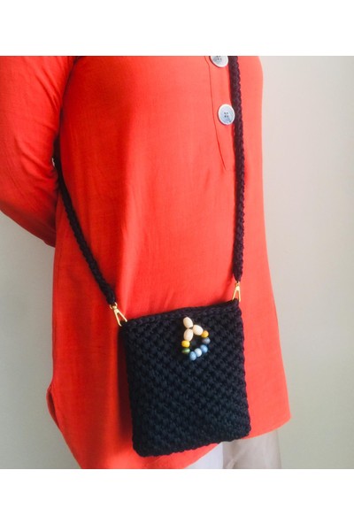 Kale Örgü Evi Omuz Askılı Mini El Örgü Çanta Kale Örgü Evi Omuz Askılı Mini El Örgü Çanta