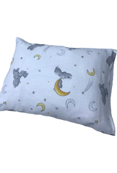 Beybinest Müslin Yastık Kılıfı 35 x 45 cm 2 Li Paket Neşeli Tavşanlar