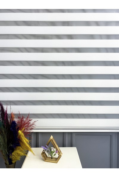 Harmony Beyaz Bambu Zebra Perde