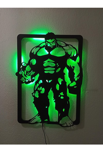 Alda Ahşap Hulk LED Işıklı Duvar Tablşosu