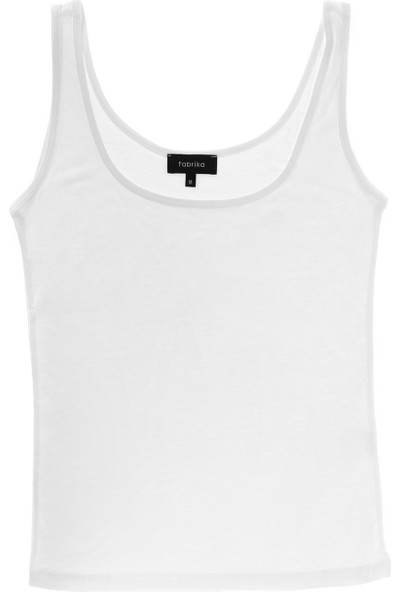 Fabrika Kadın U Yaka Beyaz Atlet