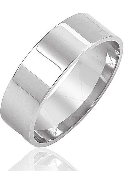 Gumush Gümüş Rodyum Kaplama Alyans