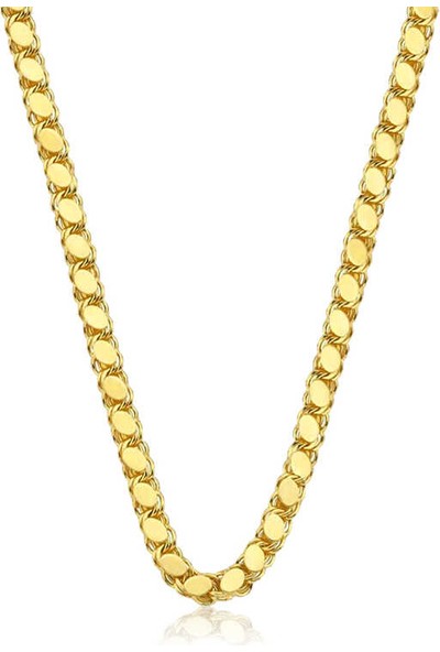 Gumush Gümüş Gold Pullu Arpa Zincir Gumush Gümüş Gold Pullu Arpa Zincir