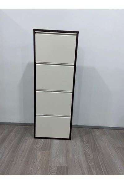 Adek Metal Grup 4'lü Kahvre-Krem Metal Ayakkabılık