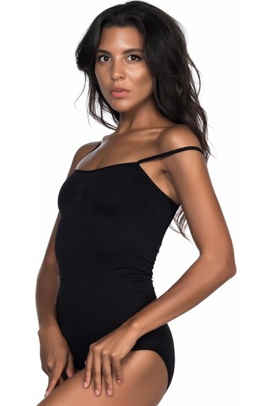 Emay Siyah Emay 1923 Soft Ip Askılı Çıtçıtlı Body