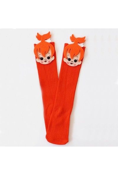 Bebeğine Çakıl Bebek Figürlü Bebek Dizaltı Çorap