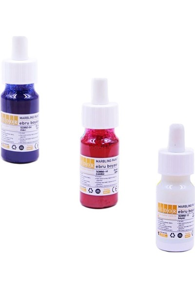 Südor Ebru Boyası 25 ml x 3'lü