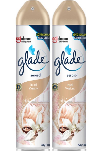 Glade Aerosol Ipeksi Vanilya 300 ml 2'li Paket