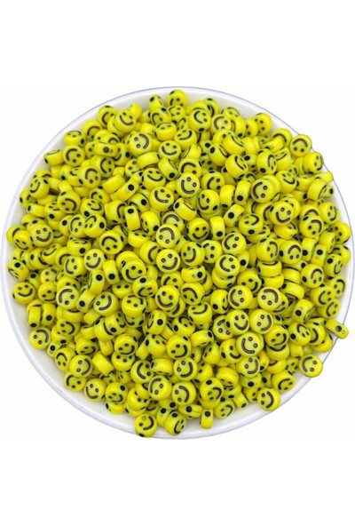 Mavi Çerçi Sarı Gülen Emoji 25 gr Sarı Üzerine Siyah Gülen Emoji Mavi Çerçi