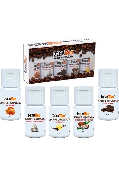 White Line Kahve Aroması 10 Ml*5 Adet Farklı Tat Kahve Aromaları White Line Kahve Aroması 10 Ml*5 Adet Farklı Tat Kahve Aromaları