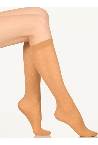 Nbb - Ten Nbb 9371 Byn.40 Denye Desenlı Pnt.corap