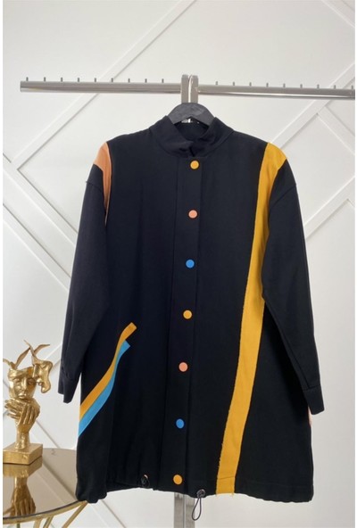 Soul By Loreen Soul 30643 Kadın Renkli Düğmeli Kap Soul By Loreen Soul 30643 Kadın Renkli Düğmeli Kap