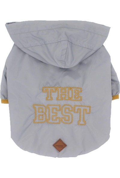 Pawstar Gri The Best Nakışlı Kedi Köpek Mont Kedi Köpek Kıyafeti