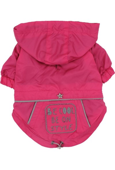 Pawstar Fuşya Be Cool Nakışlı Kedi Köpek Mont Kedi Köpek Kıyafeti