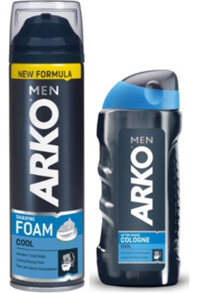 Arko Cool Tıraş Köpüğü 200ML + Cool Tıraş Kolonyası 250ML Set Arko Cool Tıraş Köpüğü 200ML + Cool Tıraş Kolonyası 250ML Set